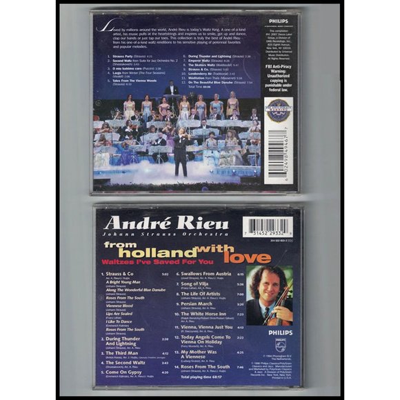 Media | Pair Of Andre Rieu Music Cds Masterpieces From Holland With ...